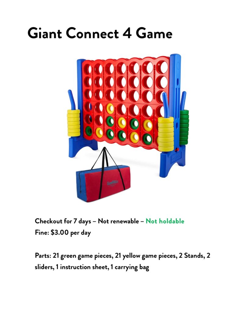 Giant Connect Four | Pickens County Library System