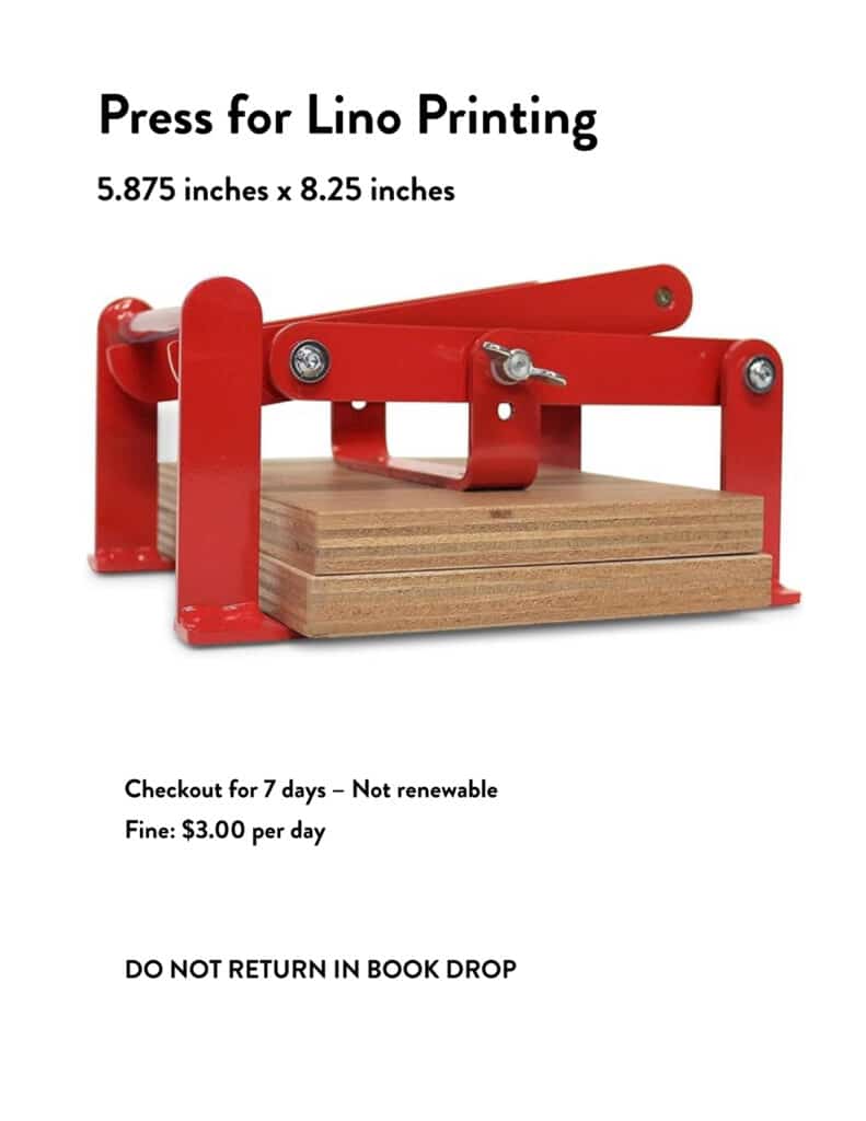 Press for Lino Printing | Pickens County Library System