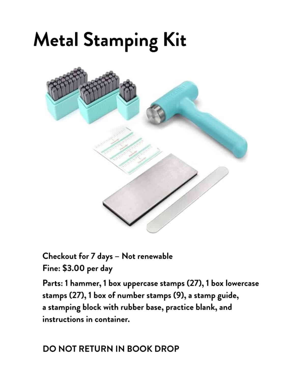 Metal Stamping Kit | Pickens County Library System