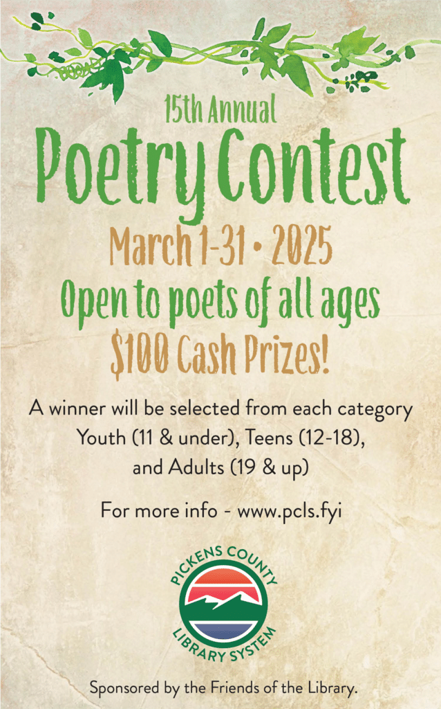 Poetry Contest | Pickens County Library System
